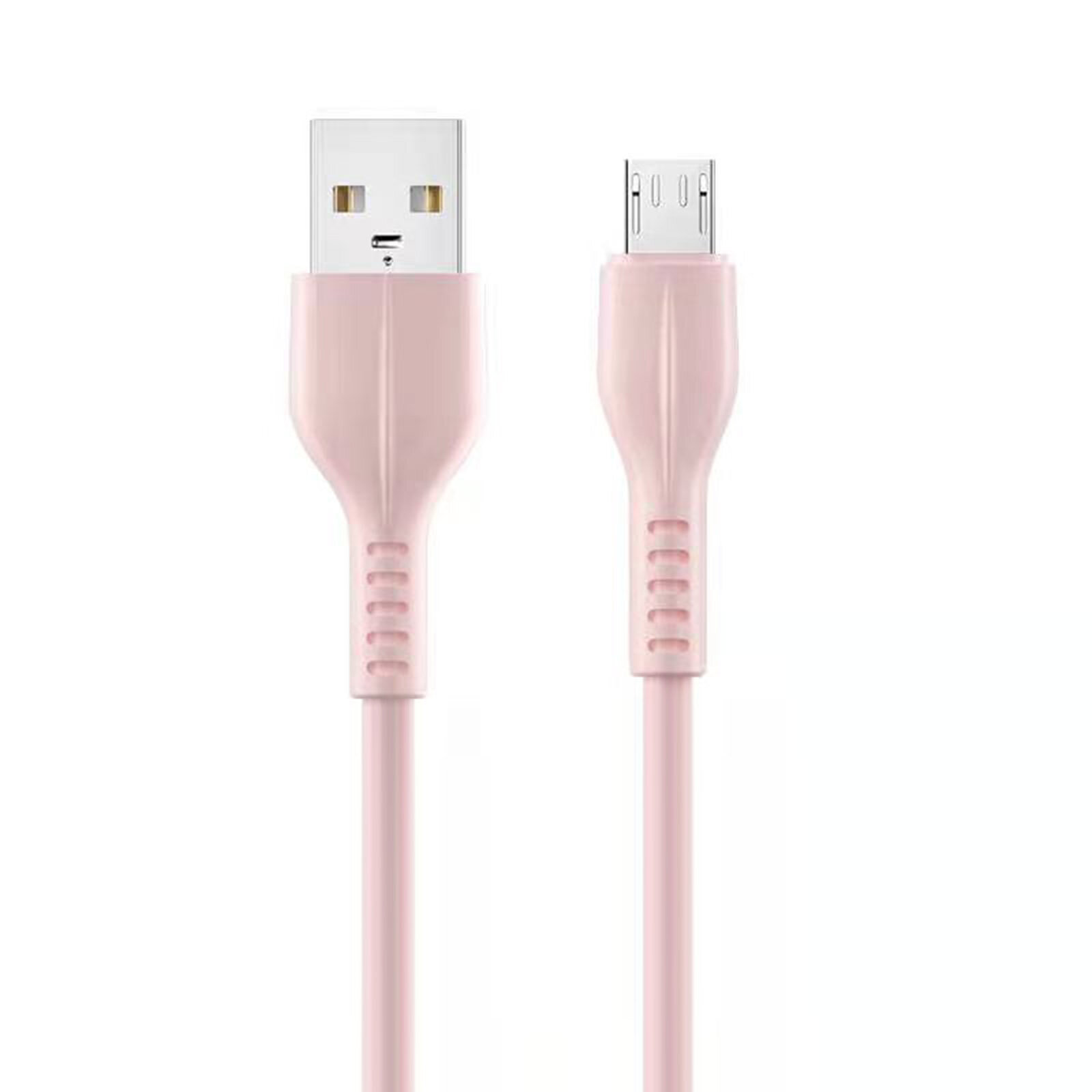 Кабель для зарядки Micro-B 2A USB-A to Micro-USB синхронизация данных совместимый с устройствами Micro-B 1M/3FT материал силикон цвет белый зеленый розовый черный фиолетовый (выбор) длина кабеля 1M ток зарядки 2A (макс) в упаковке 1 шт