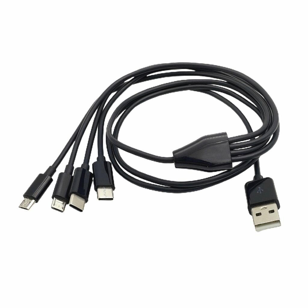 4IN1 Много зарядного кабеля Type-C/Micro USB-шнур заряда до типа C/Micro Chager Power 100 см/39,37 дюйма