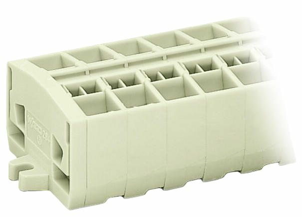 Колодка клеммная Wago 4-провода, пригодна для Ex e применения, 2-полюсная, светло-серая