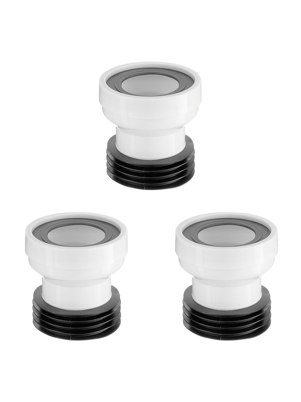 Труба фановая d110 мм пластиковая переходная для унитаза (W1218) (3 шт.)