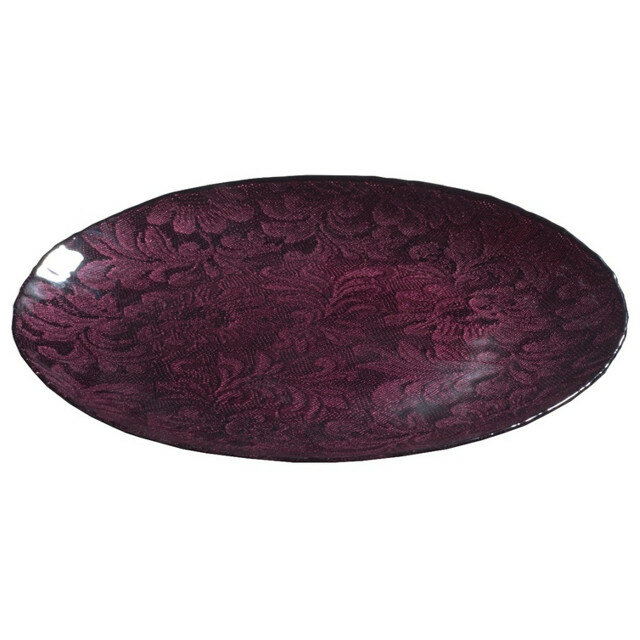 AKCAM Королевский Бархат десертная тарелка 21 см стекло бургунди элегантная сервировка