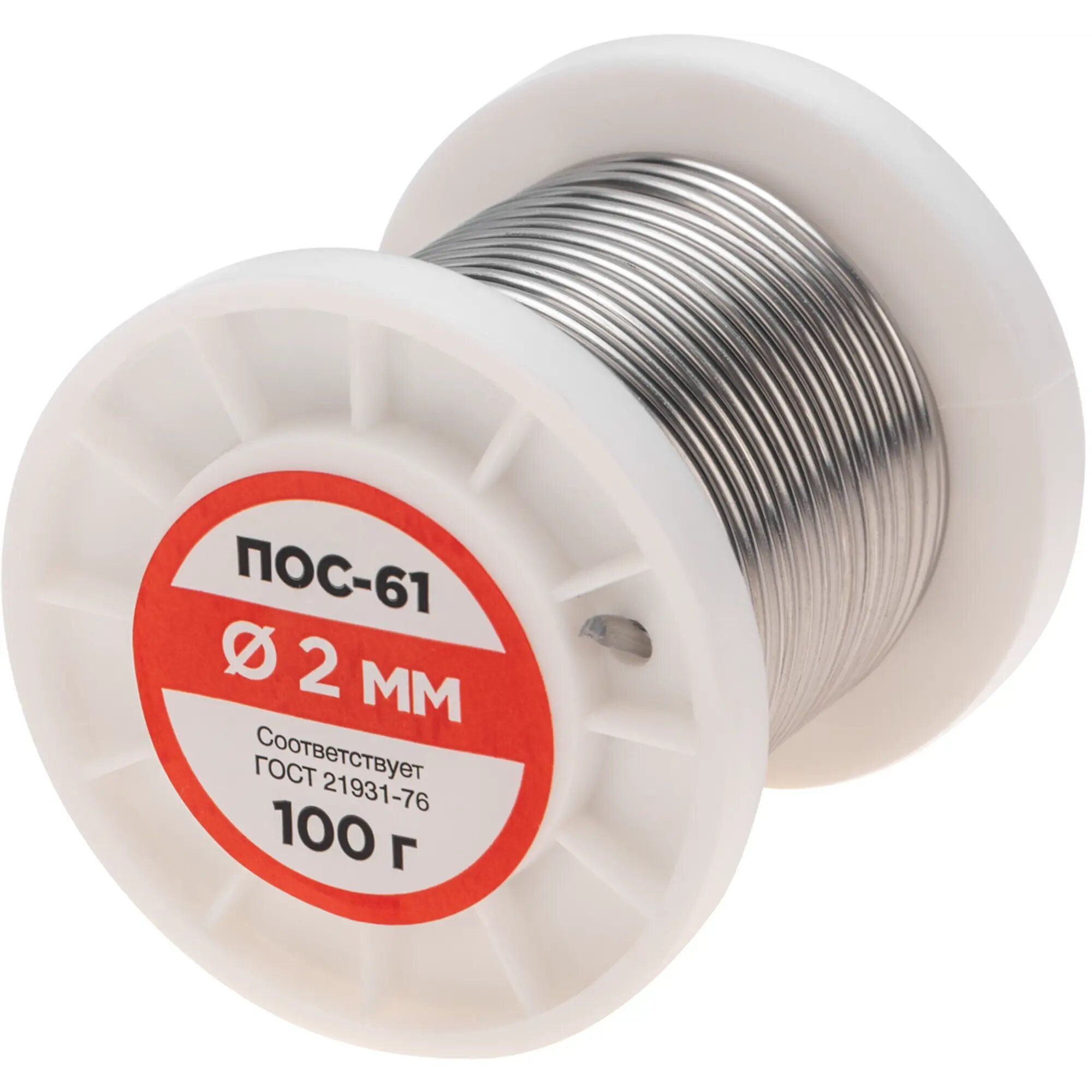 Rexant ПОС-61 припой 2 мм, 100 г для пайки печатных плат, радиодеталей и электронных узлов