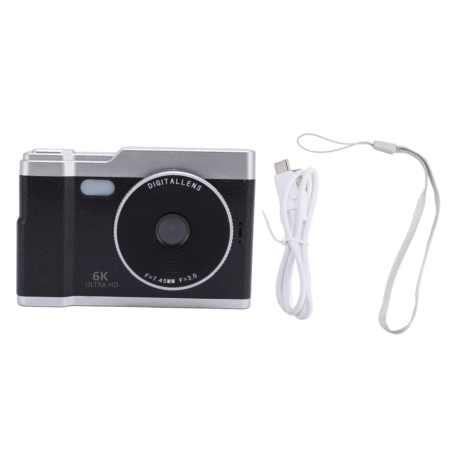 Цифровая камера 48 МП 8-кратный зум передний задний объектив несколько фильтров 2,4-дюймовый экран с защитой от сотрясений портативная компактная студенческая камера для ежедневных путешествий черная