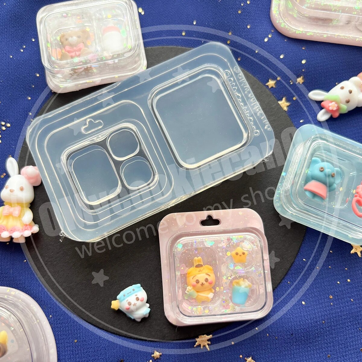 Прозрачная силиконовая форма для капельного клея OMyCookieCano mini tow slots