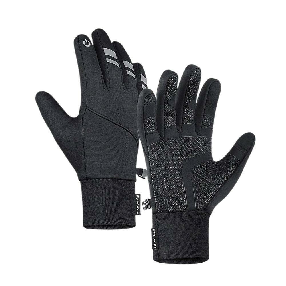 Зимние спортивные велоперчатки, водонепроницаемые и ветрозащитные, теплые