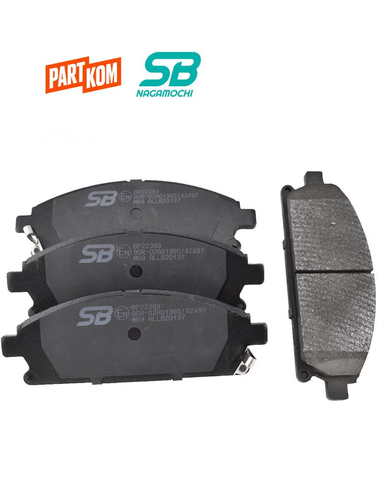 Колодки тормозные дисковые передние для а/м HONDA Elysion; NISSAN Bassara, X-Trail, SB NAGAMOCHI BP22389