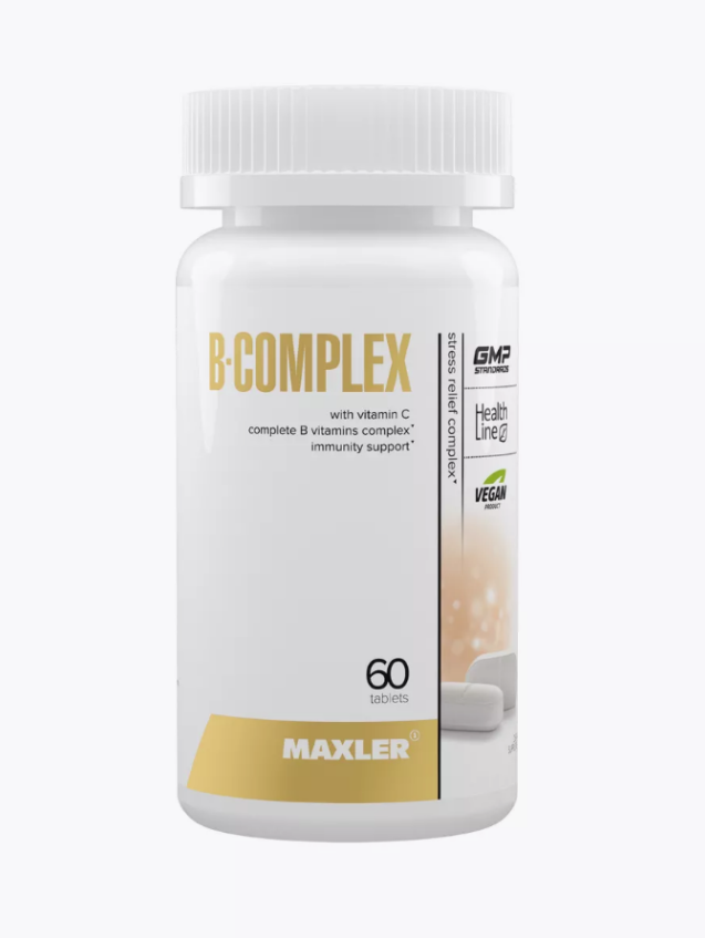 Комплекс витаминов В+С, Maxler B-Complex, 60 таблеток