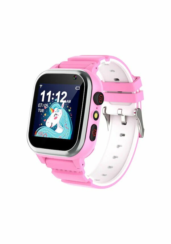 Детские сенсорные часы с круглосуточным игровым, музыкальным, видео-трекером, будильником, спортивными розовыми умными часами для студентов и детей (гарантия импортера)