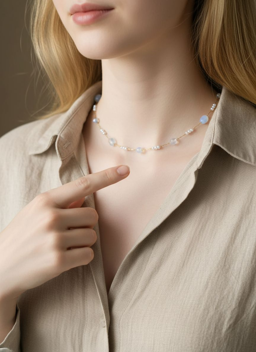 Чокер, циркон