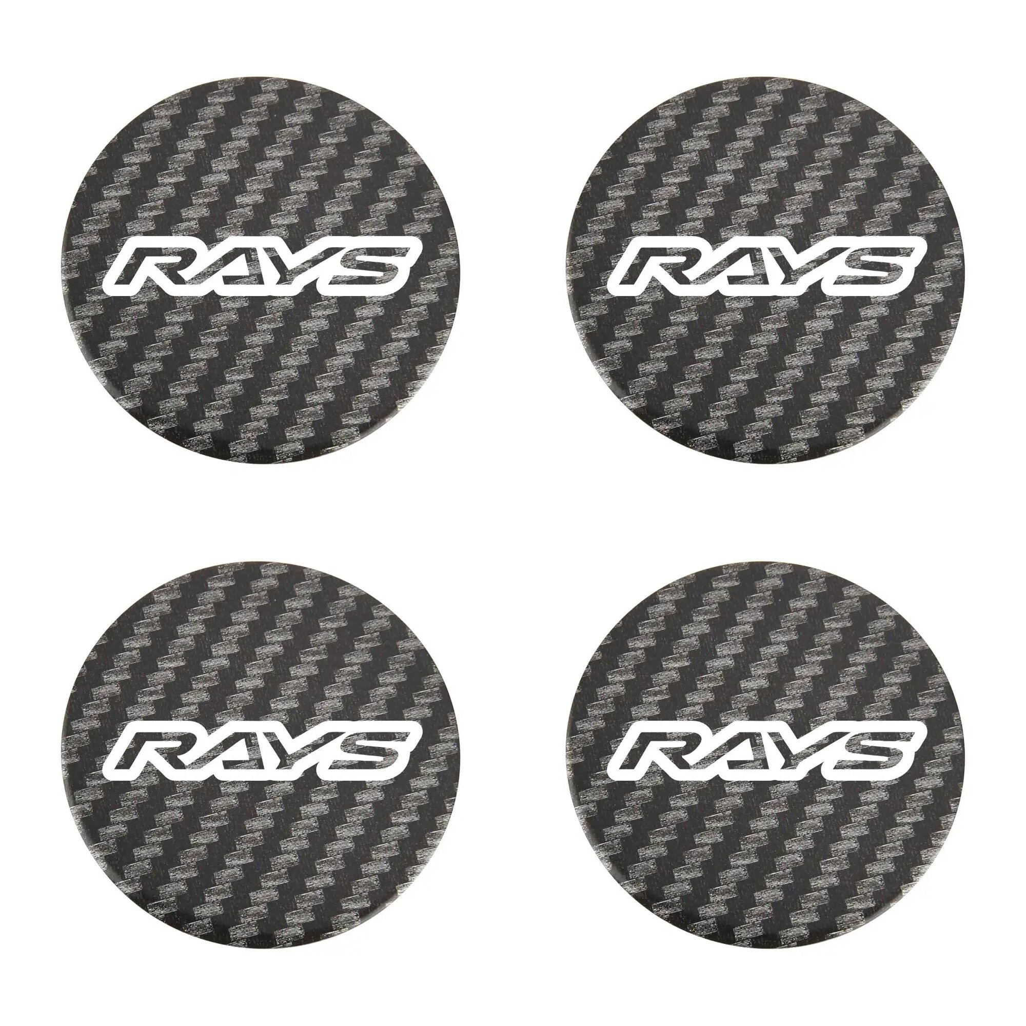 Колпак ступицы колеса VOLK RAYS GRAM Стикеры логотипом 60mm (Curved), RAYS Carbon Black