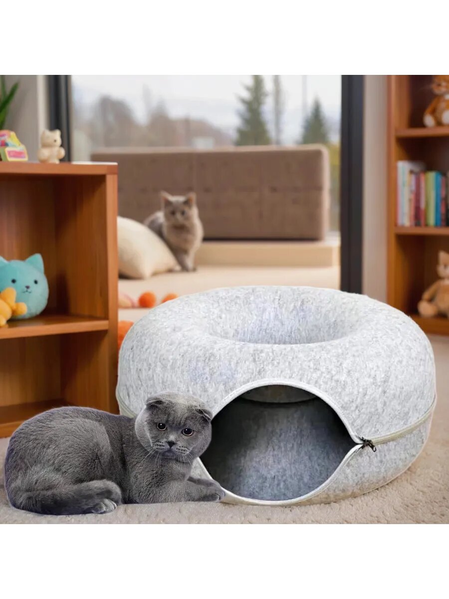 Тоннель для кошек игровой белое