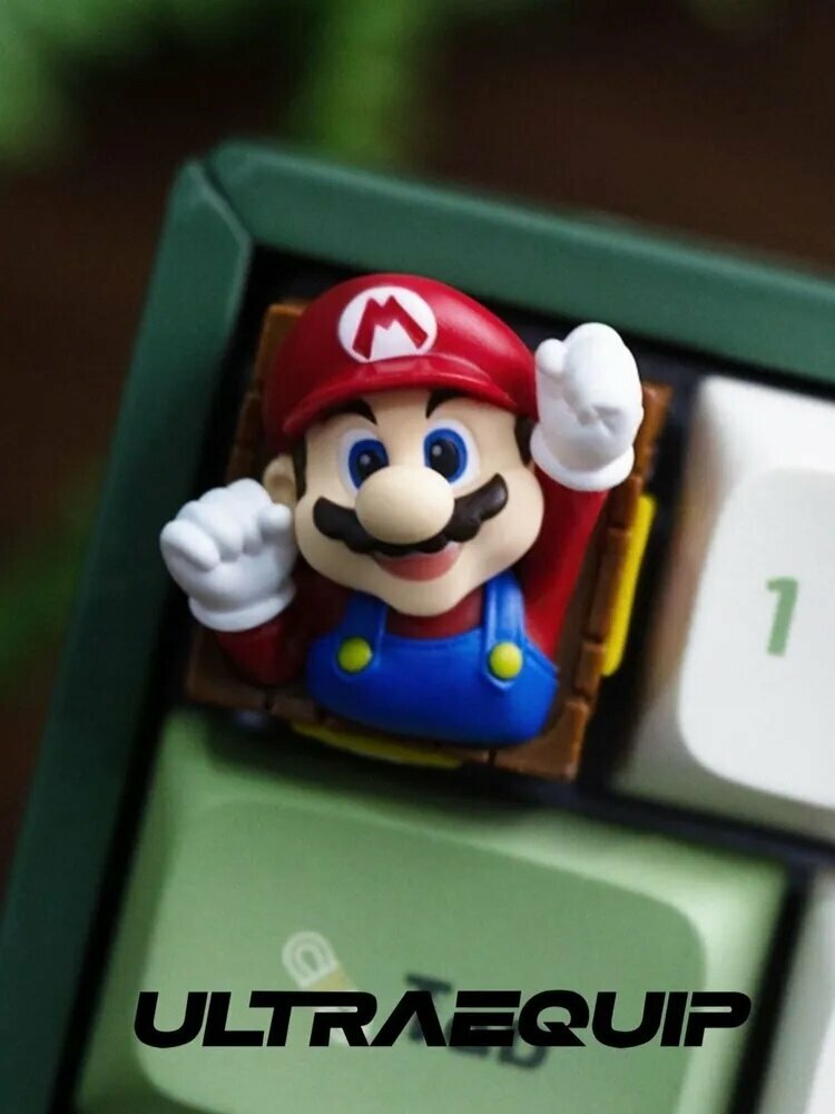 Кейкапы для механической клавиатуры - Artisan Клавиша "Марио": 1U ESC, смола, ручная работа, для MX Switch