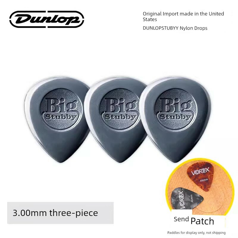 Нейлоновые гитарные пика Dunlop - Форма капли, 3.0 мм, набор из 3 шт. для акустической гитары