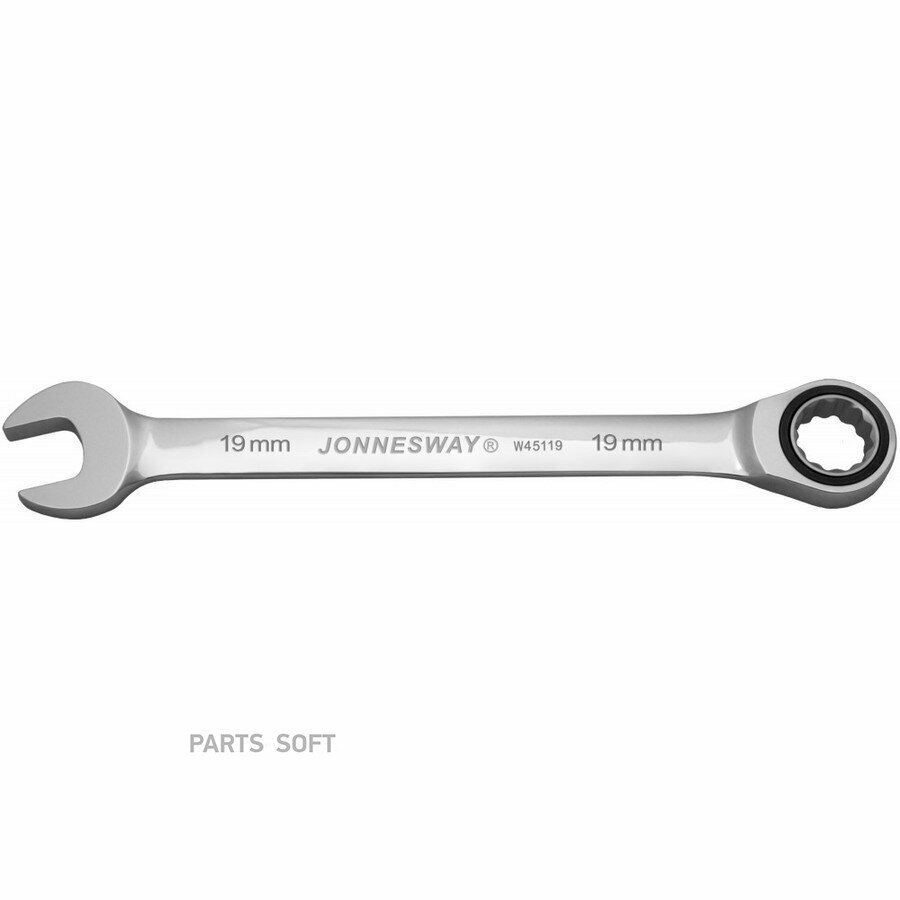 Ключ комбинированный 19 мм трещоточный (JONNESWAY) от официального дистрибьютора, JONNESWAY, артикул W45119