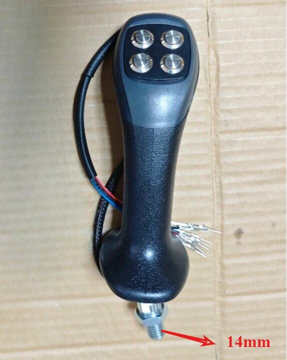 Новый модифицированный деревянный захват для экскаватора, металлическая 4-кнопочная ручка джойстика left 1pc