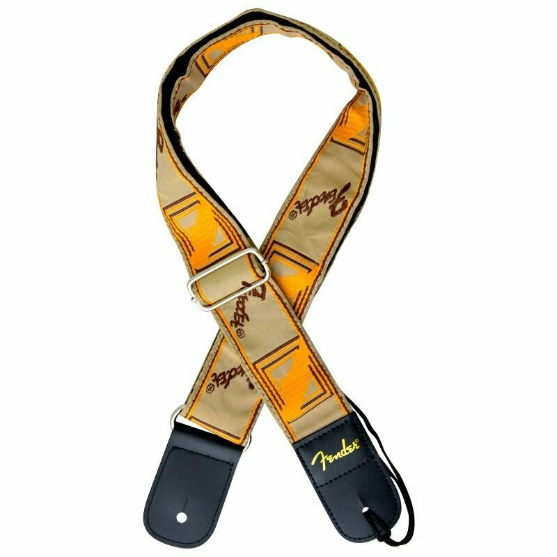 Ремень для гитары Fender Monogrammed Strap Black/Yellow/Brown 2"