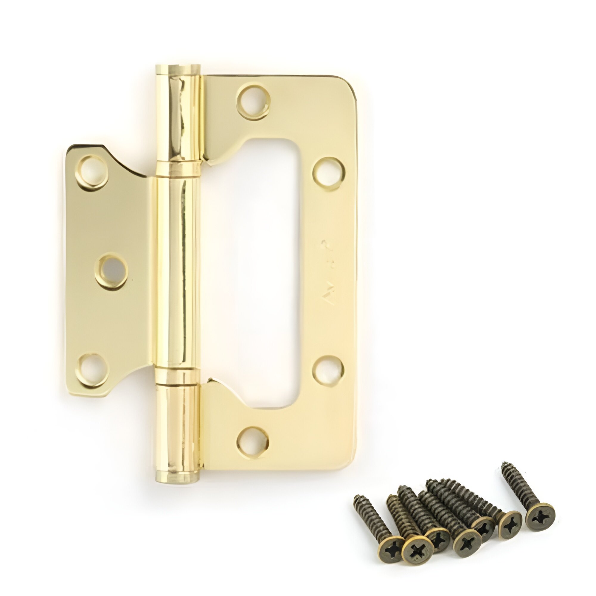 Петля накладная (бабочка) 125х75х2,5 (золото) Комплект 2 шт. / Петли дверные бабочка 2 шт. золотого цвета