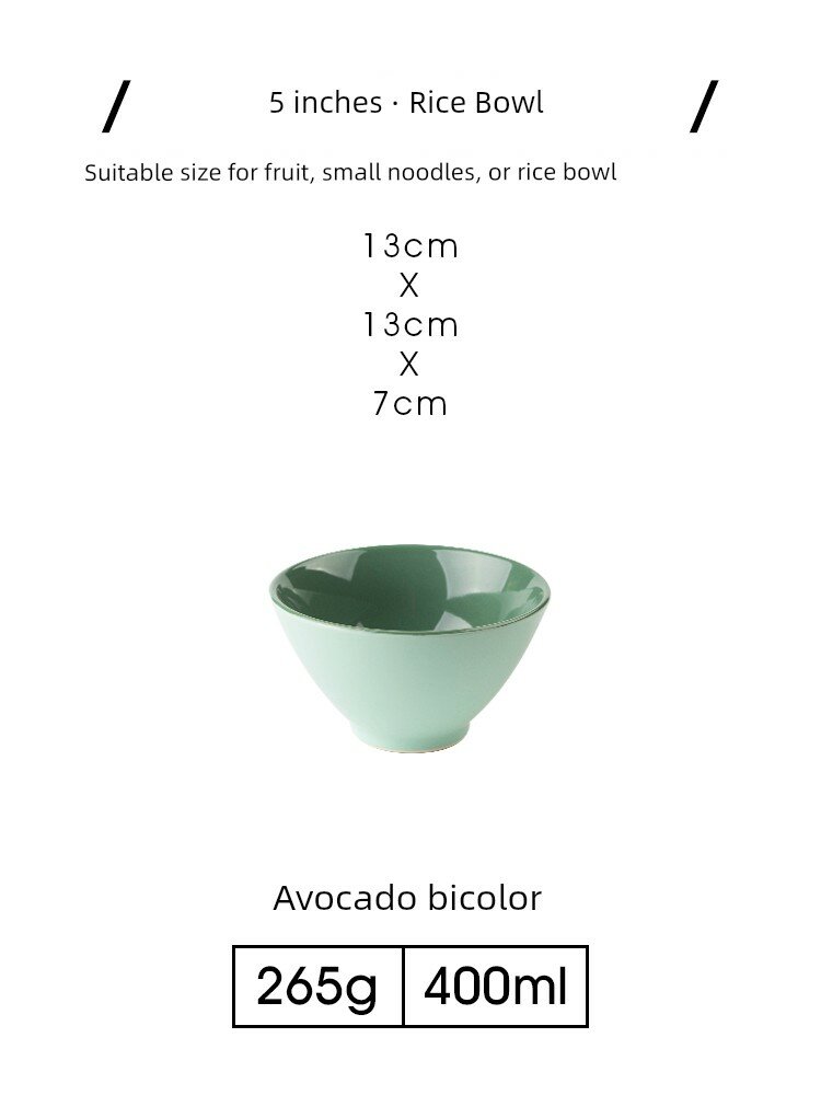 Керамическая большая миска Ezicok для домашнего использования, миска для риса, миска для лапши, салатница, простая