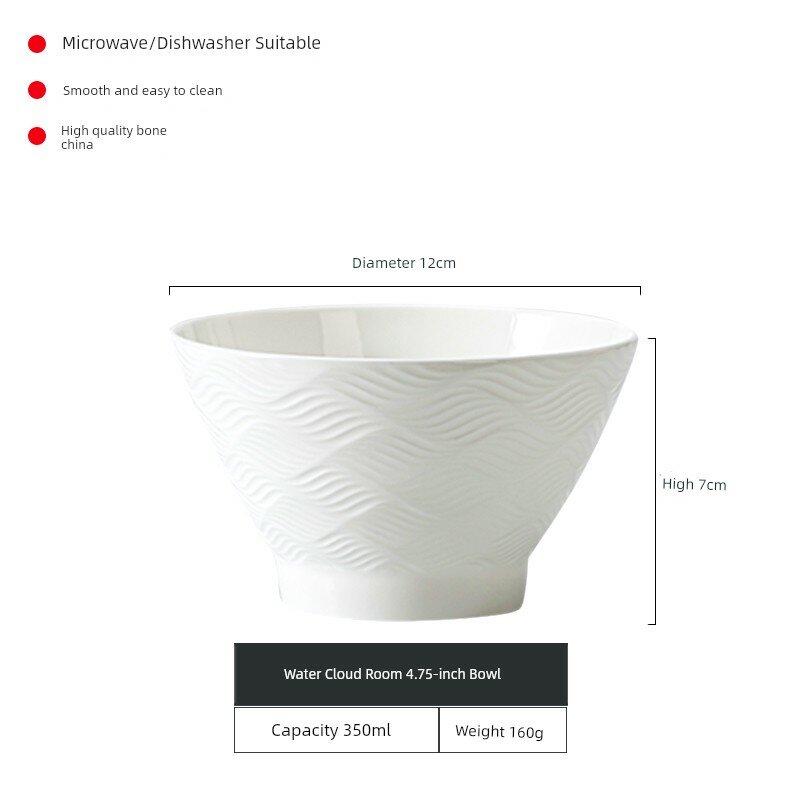Чаша из чистого белого фарфора Цзиндэчжэнь, элитная чаша, с цветом под глазурью, коническая форма, посуда с эффектом