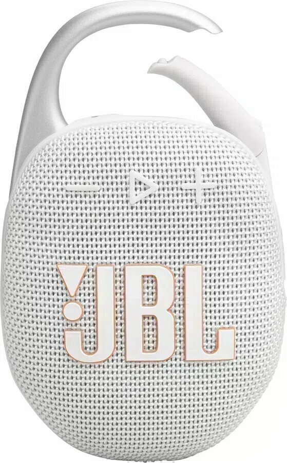 Колонка порт. JBL Clip 5 белый 7W Mono BT 10м 1400mAh