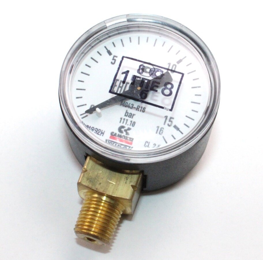 M043-R16 D39, рад, 16 бар, R1/8, Манометр