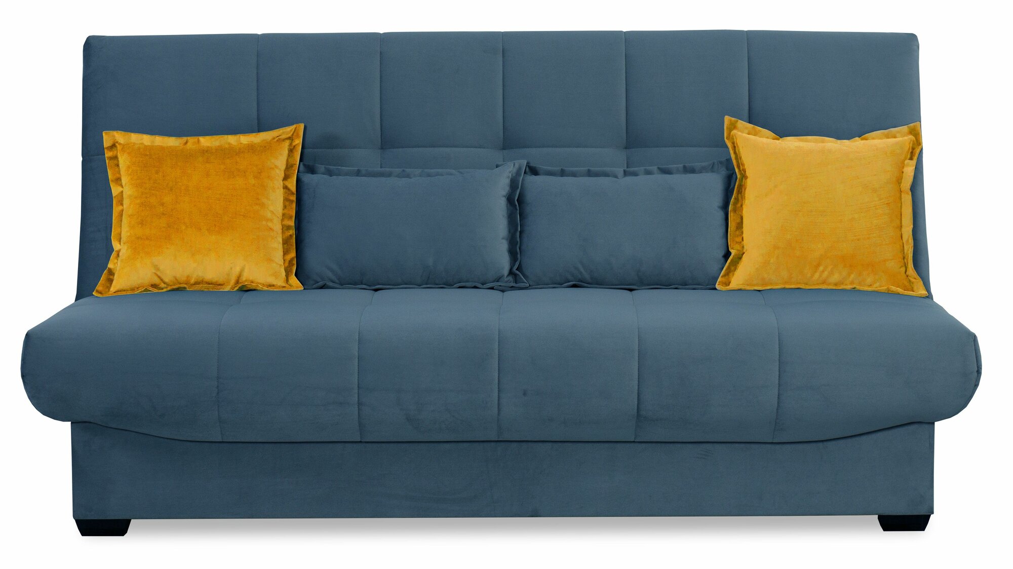 Прямой диван Аккорд БД, механизм Книжка, 192х100х95 см, синий