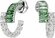 Серьги SWAROVSKI, кристаллы Swarovski, размер 23 мм, зеленый, белый