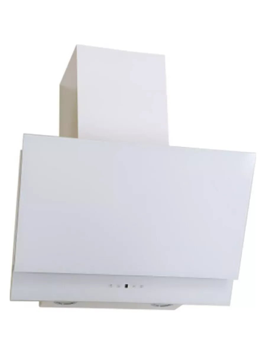 Вытяжка Elikor "Жемчуг 60", наклонная, пристенная, 187 Вт, белая
