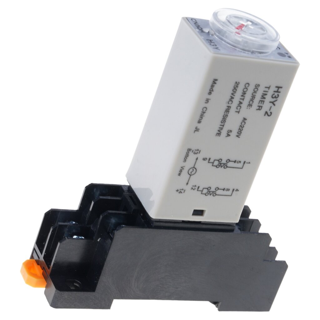 Реле времени включения питания, Таймеры с базовой розеткой, Таймеры на 60 секунд, Реле времени задержки включения, Поворотная ручка