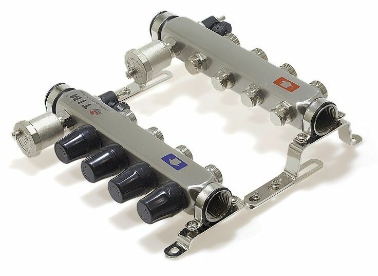 Коллектор для отопления TIM KBS5003 на 3 контура без расходомеров и кранов