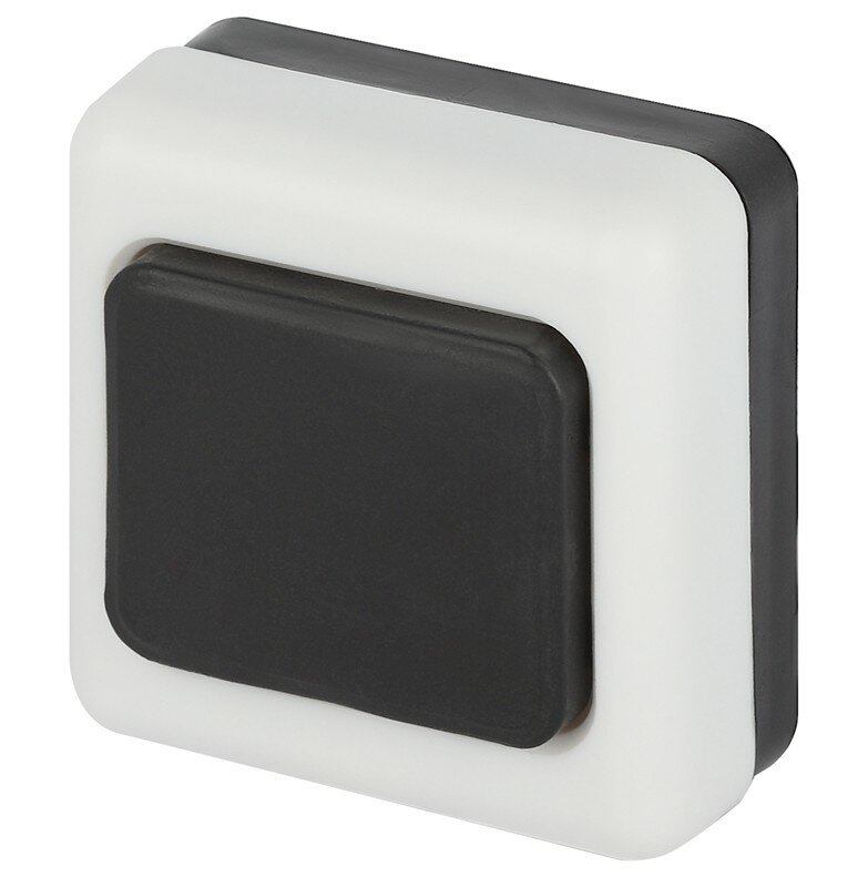 Выключатель звонковый ЭРА "PLEXUP" ESZ01-01-03-20, IP20, беспроводной, белый/черный