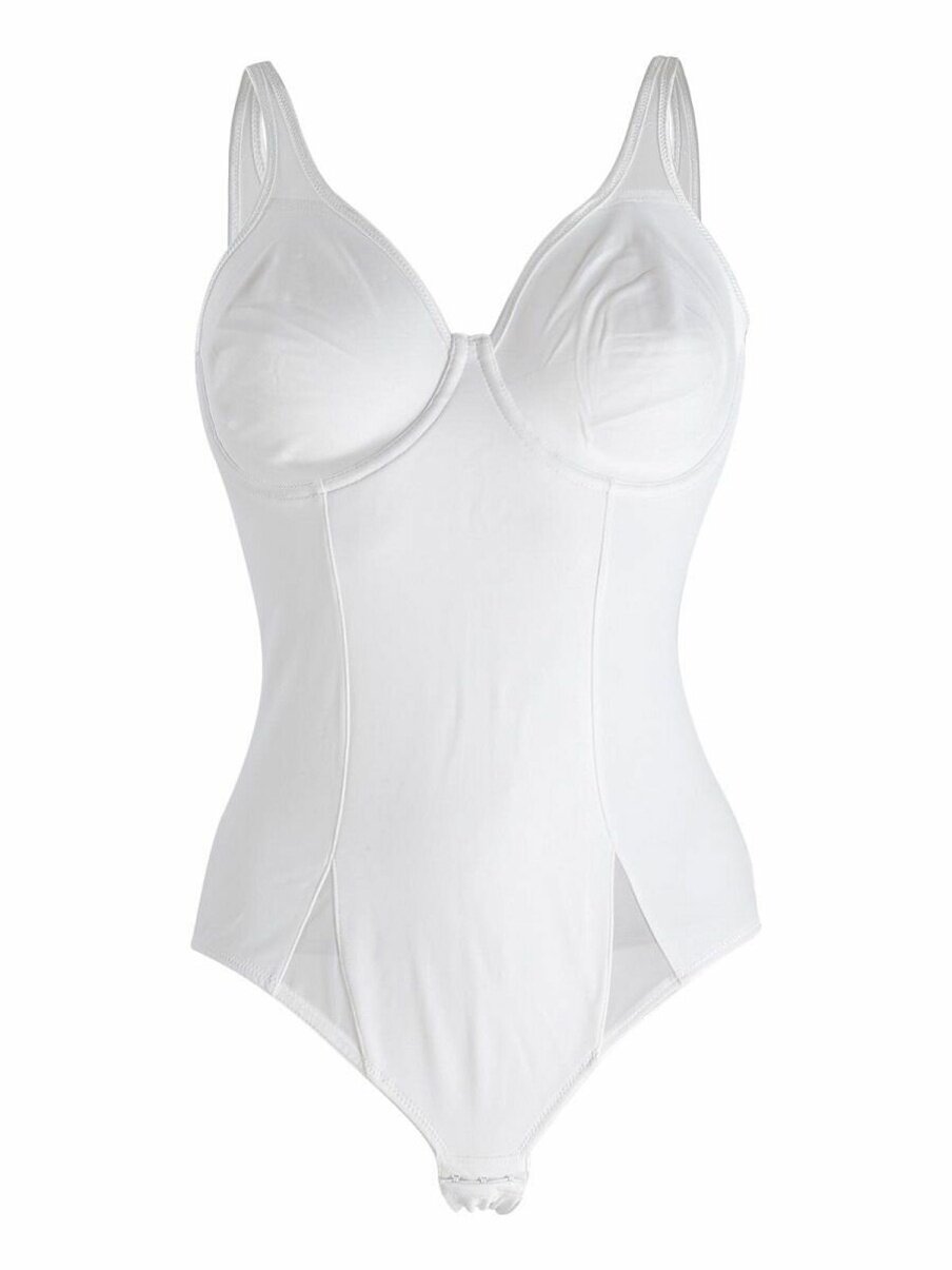 Боди с мягкой чашкой на косточках "Sara", размер 6C, белый, микрофибра