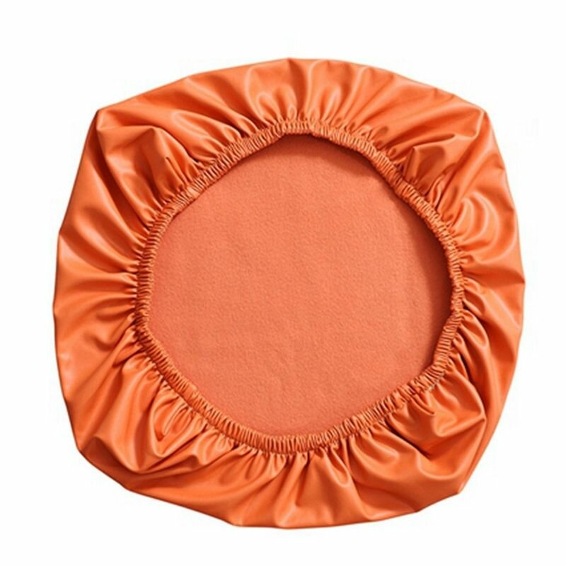 Водонепроницаемый эластичный чехол для подушки из искусственной кожи лица офисного кресла-светло-оранжевый