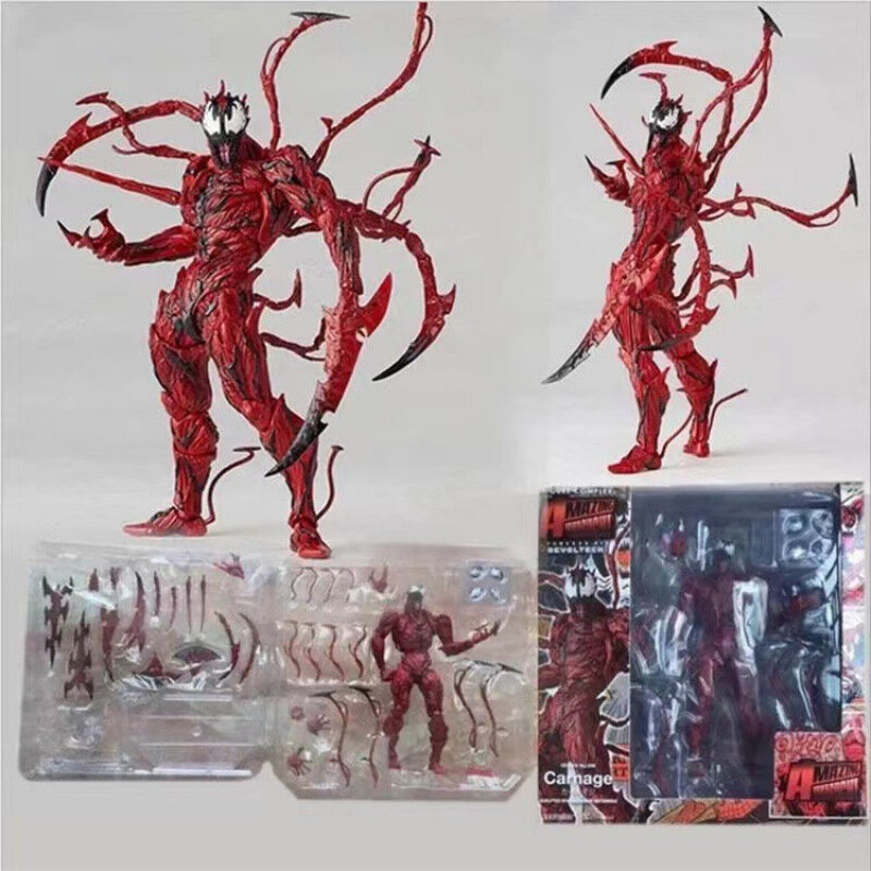 ⭐ Фигурка Kaiyodo Yamaguchi Style Venom Carnage, удивительная модель Человека-паука, артикулированная модель, ручная работа фабрики ⭐