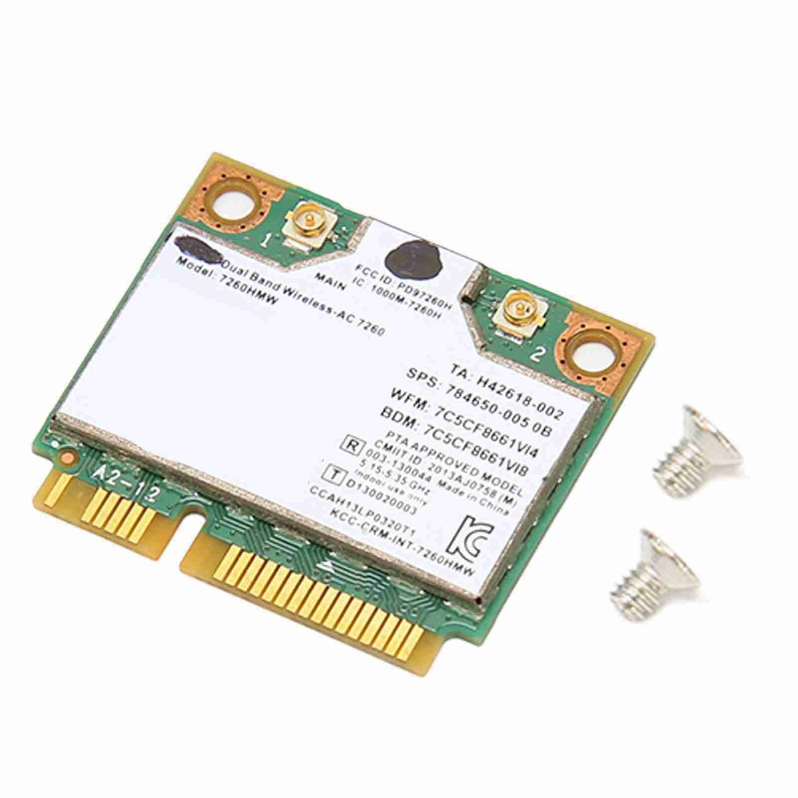 Сетевая карта 7260HMW 867 Мбит/с, 5 ГГц, BT4.0, Mini PCI-E для ПК