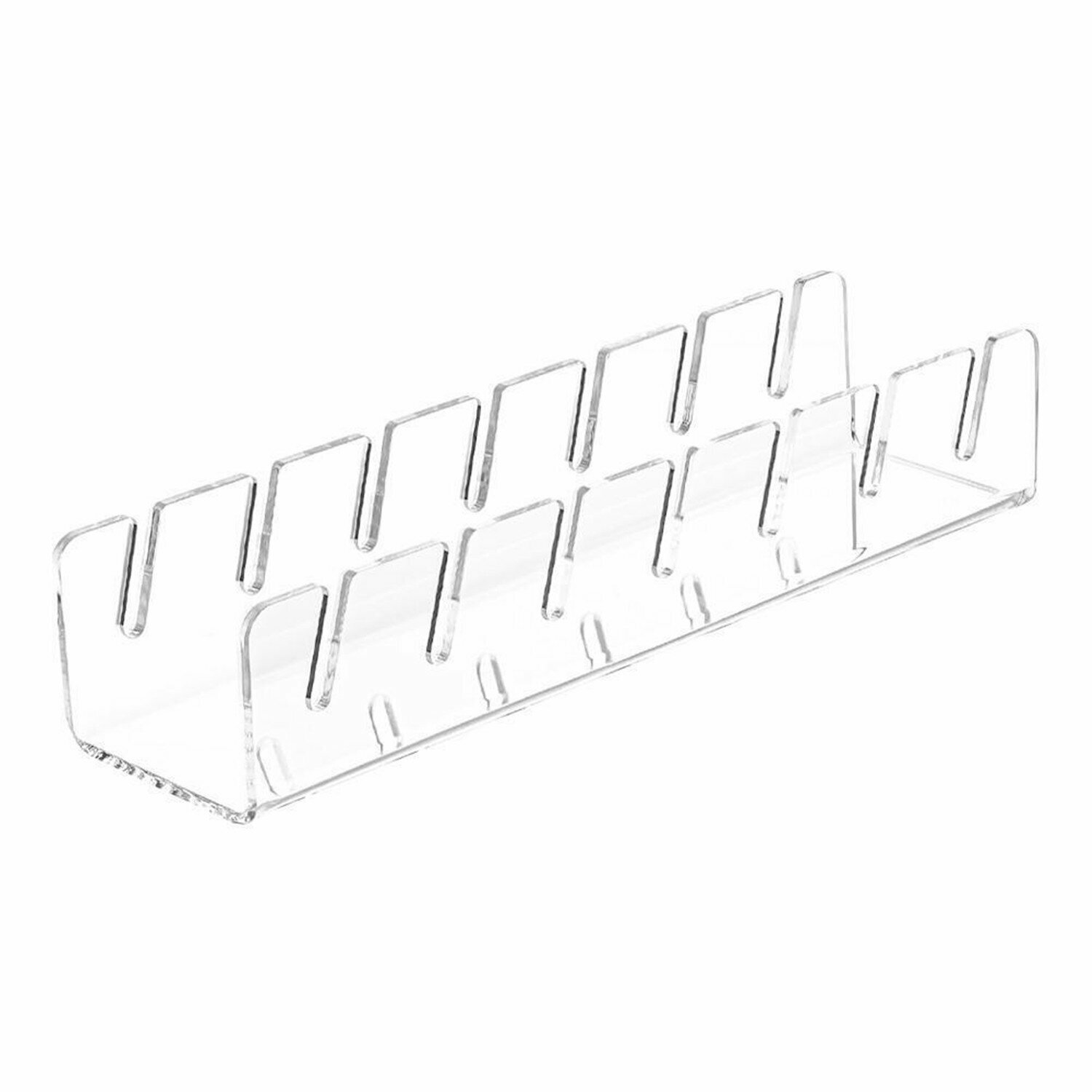 1Pcs Стойка для Шапок из Акрила, Органайзер для 7 Бейсбольных Капс, Стойка для Дисплея и Организации Шапок, Размер 290x76x58mm, Толщина 3mm, Глубина Гребенки 5cm, Материал Акрил, Для Спальни, Гостиной, Шкафа