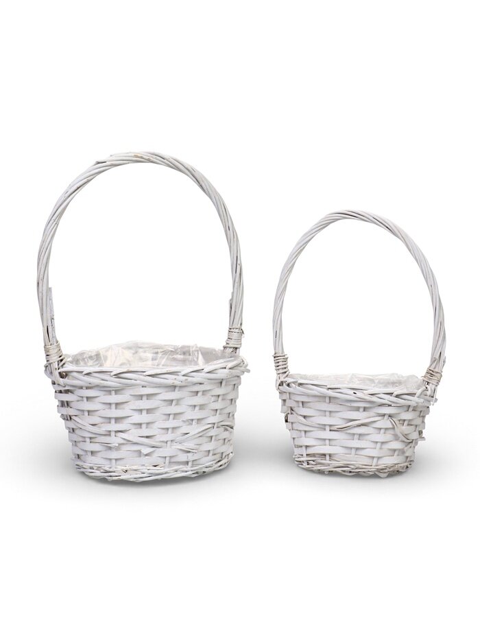 Набор корзин, 2 шт, 20х11х15/34 см, 25х20х14/42 см, из ивовой лозы 10982029