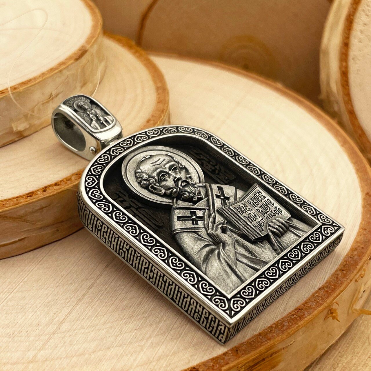 Петит, серебро, 925 проба, чернение, оксидирование, эбеновое дерево