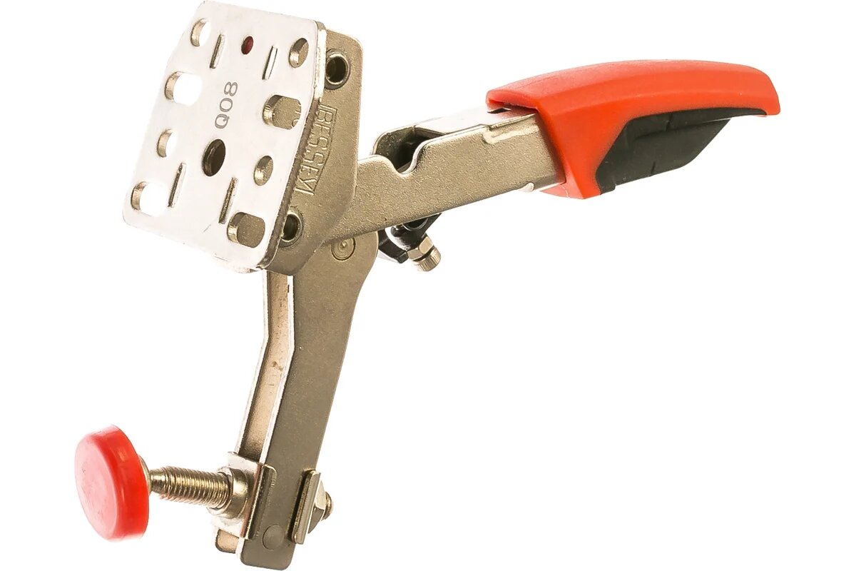 Зажим BESSEY вертикальный с коленчатым рычагом, 2.5 кН, с открытым плечом и горизонтальным основанием 40 STC-VH50