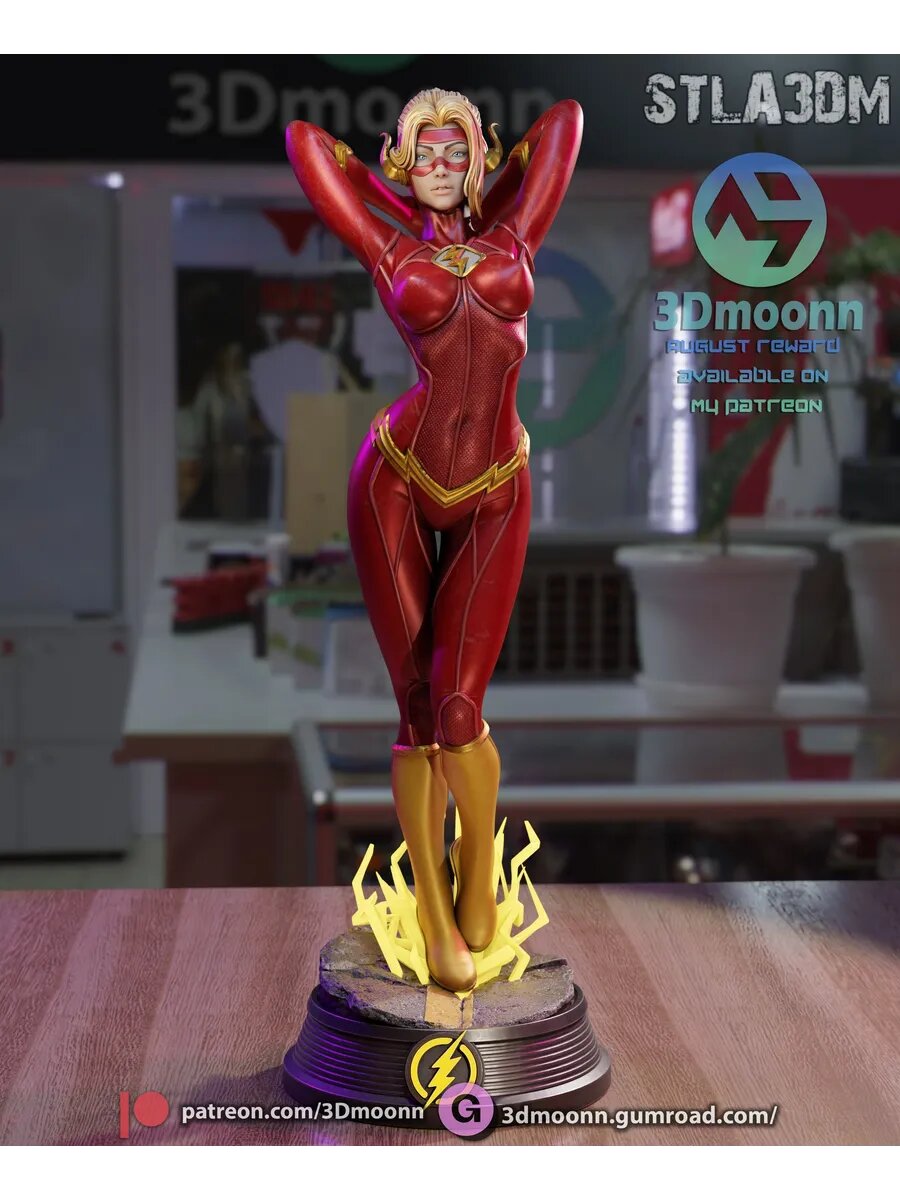Коллекционная фигурка Lady Flash под покраску 20 см