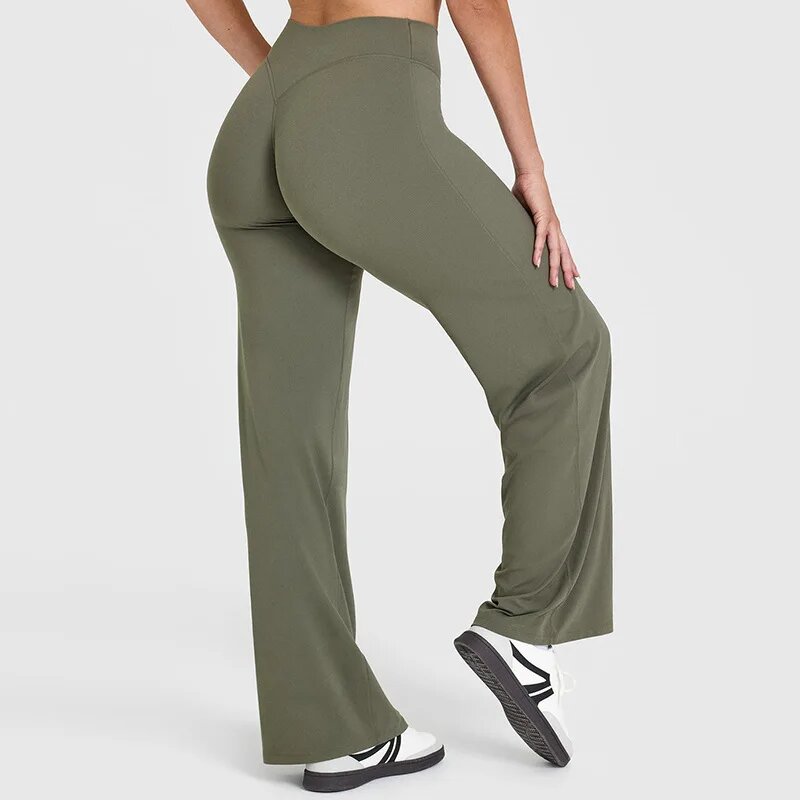 NCLAGEN Брюки для йоги GYM Naked Feel из нейлона и спандекса Бежевый, M, Olive Green