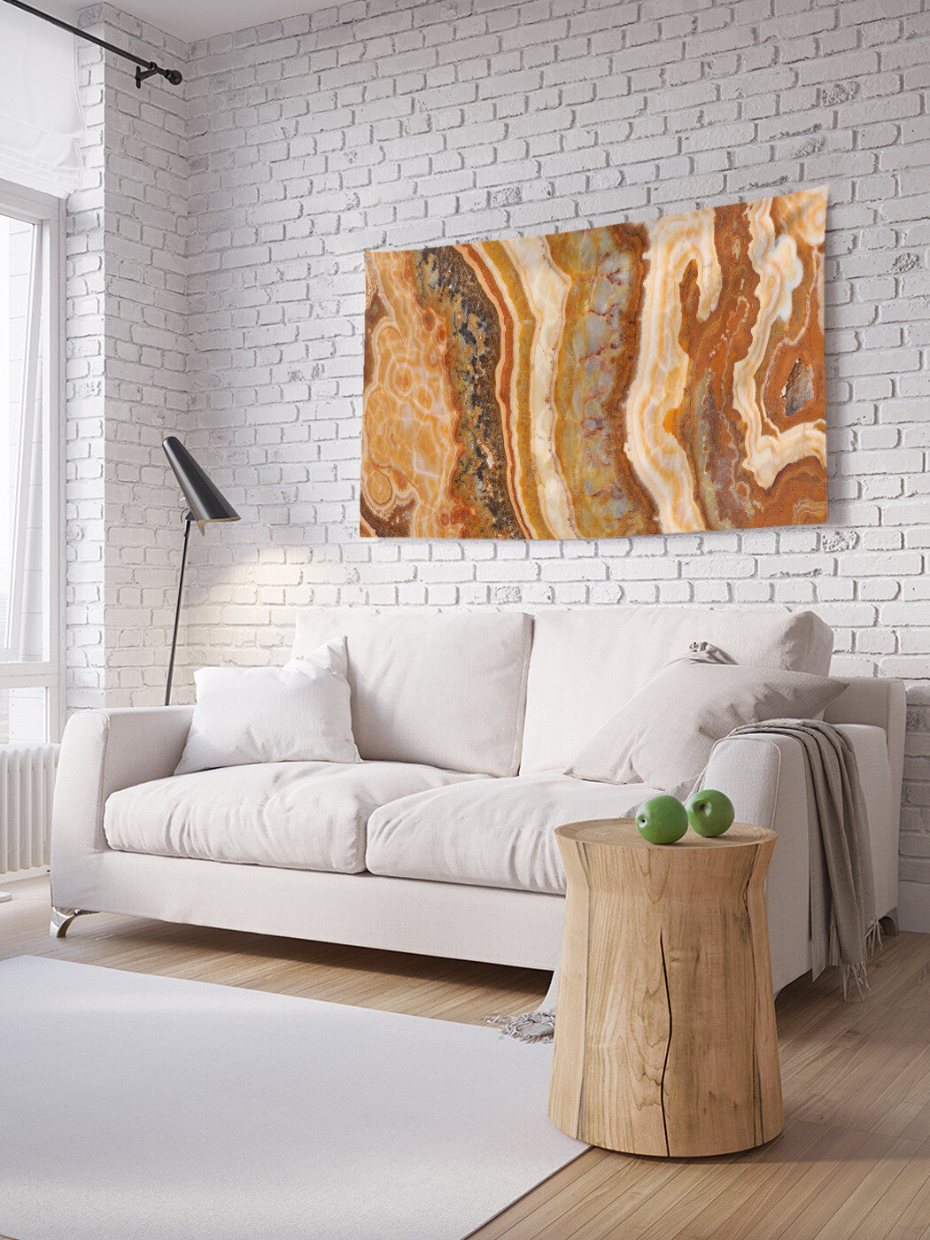 Фотопанно на стену горизонтальный постер 100х150 "Мраморный оникс", JoyArty