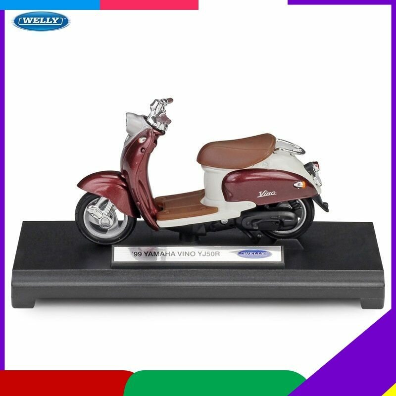 Эксклюзивная модель мотоцикла YAMAHA VINO YJ50R 1999 WELLY 1:18