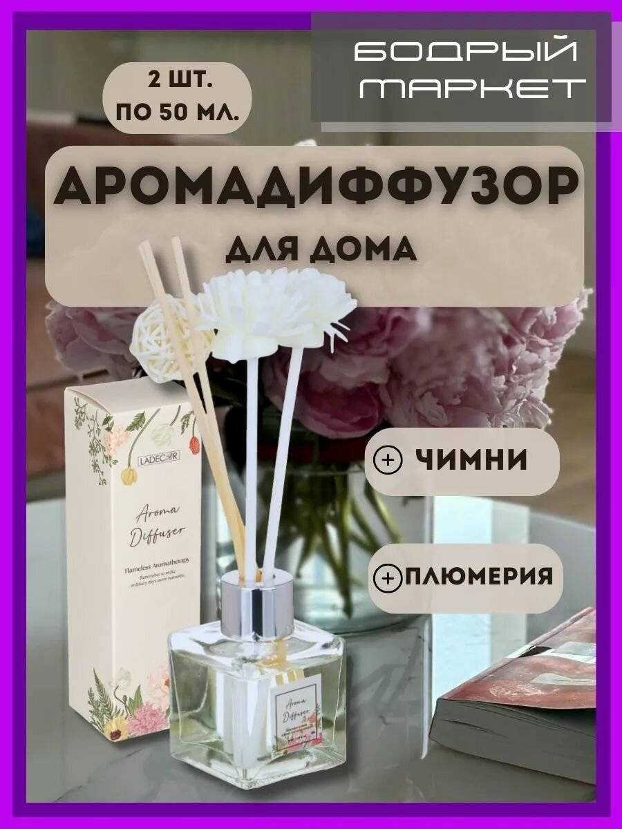 Набор диффузоров Чимни+Плюмерия 2 шт. по 50 мл.