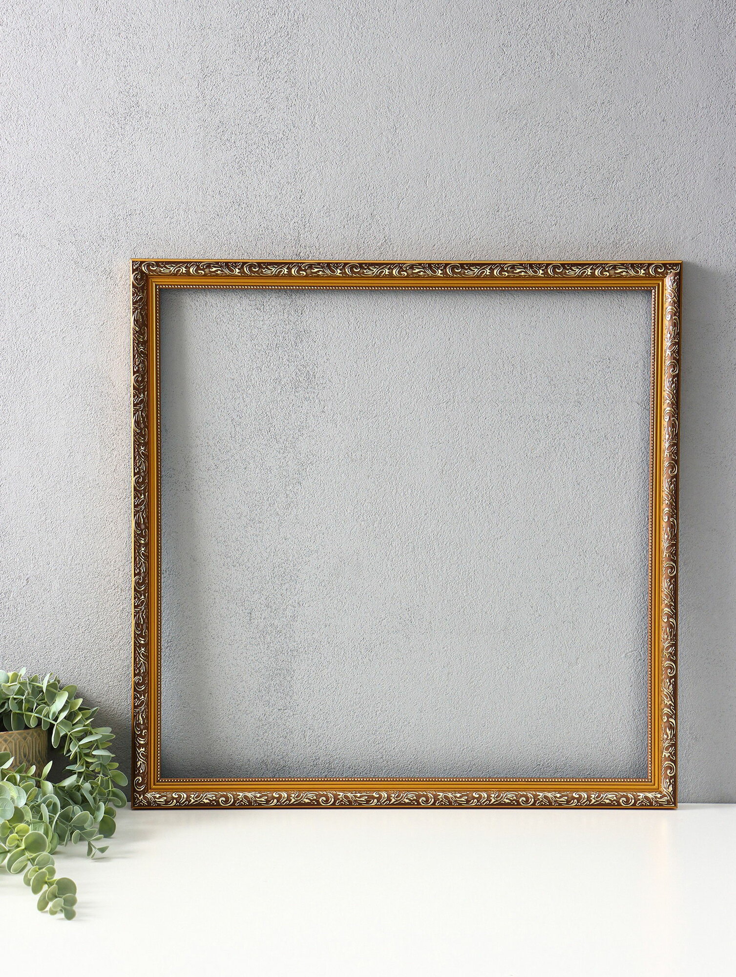 Рама для картин и зеркал Estelle Classic, 50x50 см, пластик, золото с коричневым
