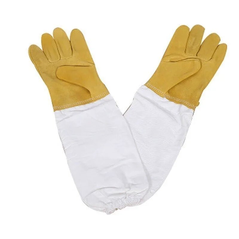 Желтые защитные перчатки для пчеловода из овчины XXL, Yellow