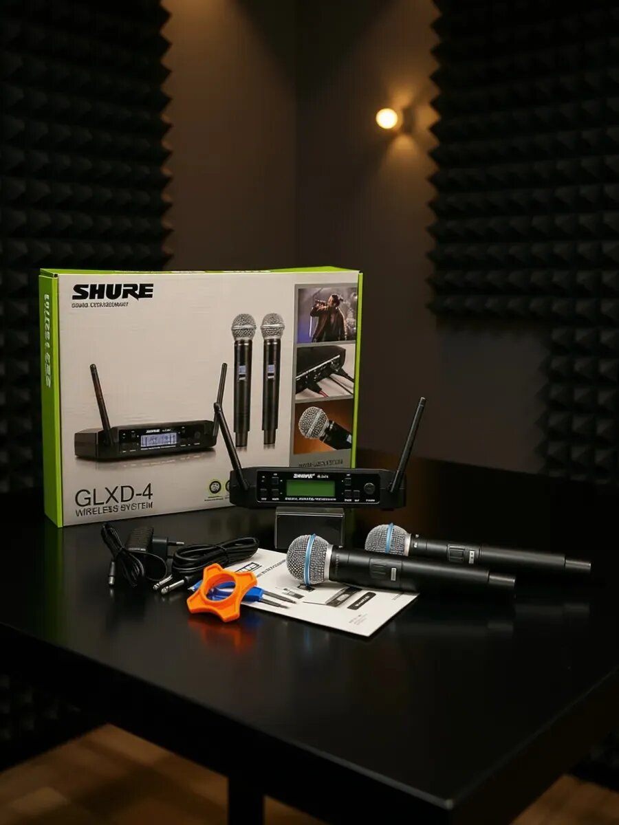 Беспроводные микрофоны Shure GLXD4 BETA58A для караоке 2 шт. в комплекте