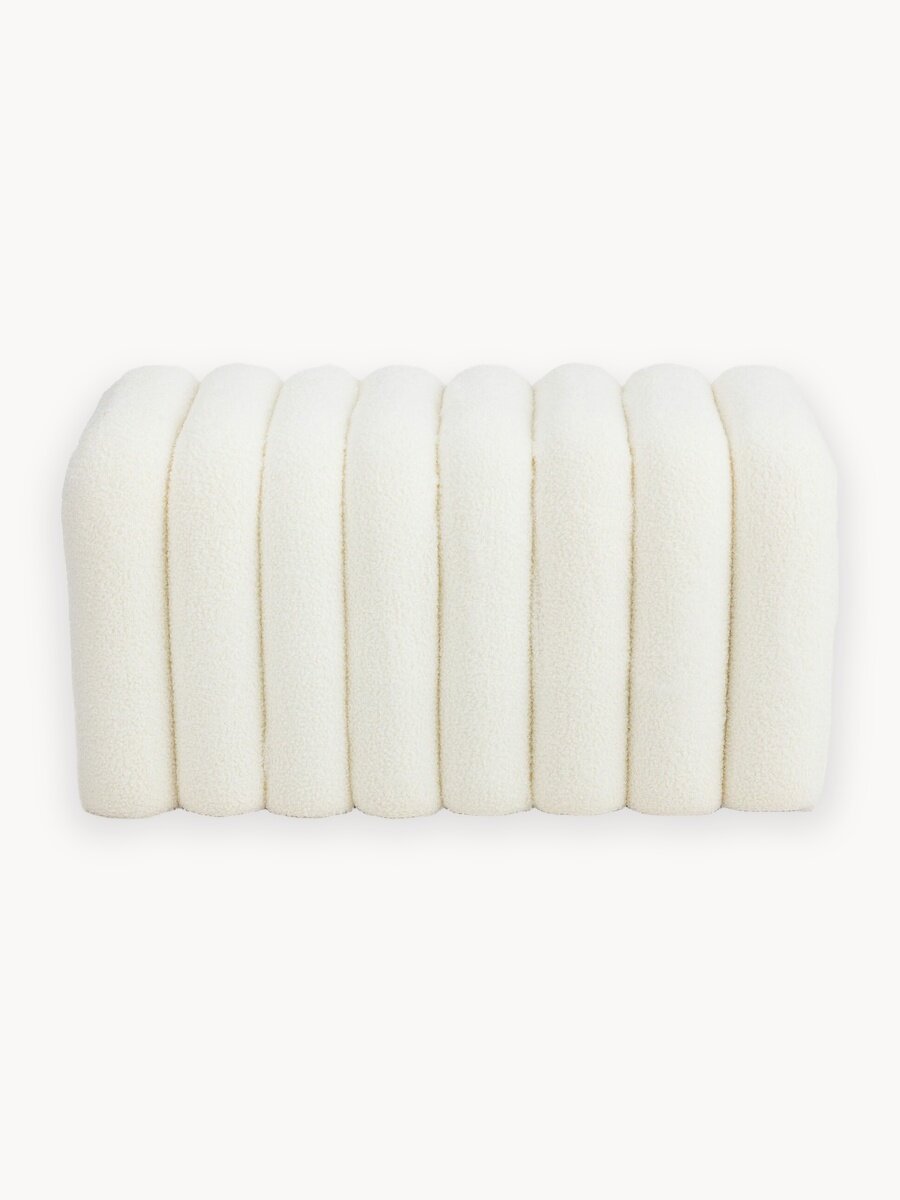 Банкетка, 76х40 см, букле/дерево, молочная, Арка, Boucle