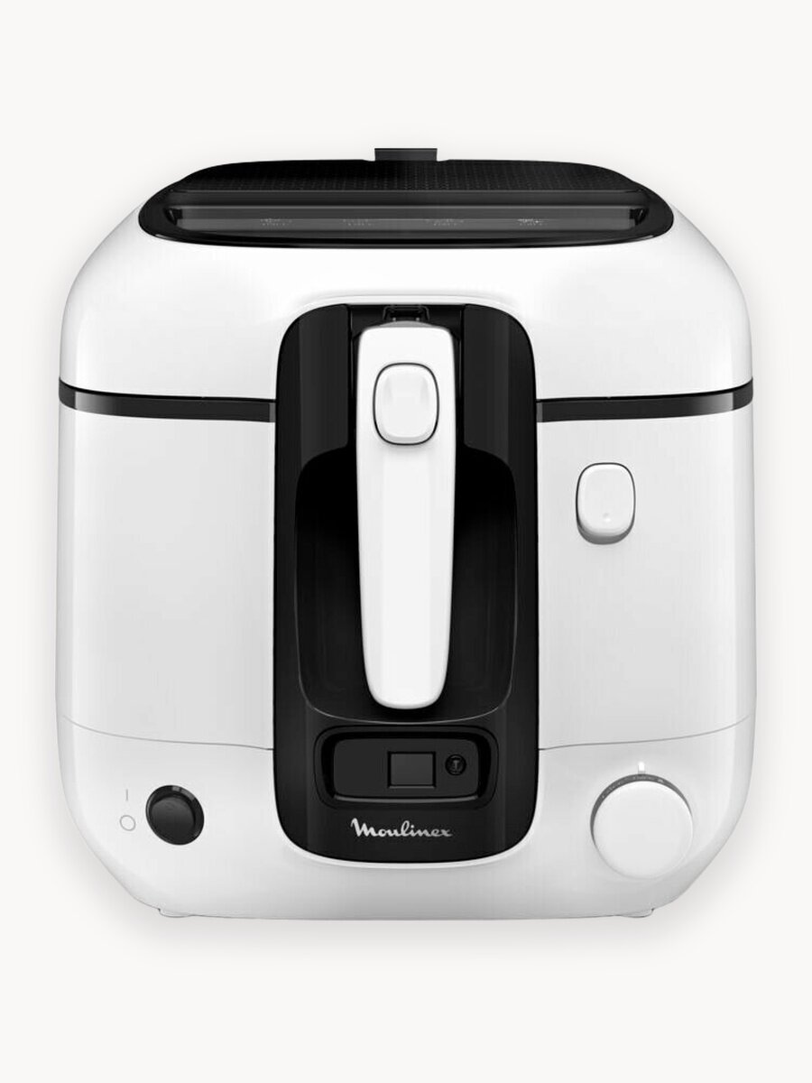 Фритюрница Moulinex Super uno AM314010, 1800 Вт, вмещает 2.2 литра масла, съемный угольный фильтр, чаша с антипригарным покрытием