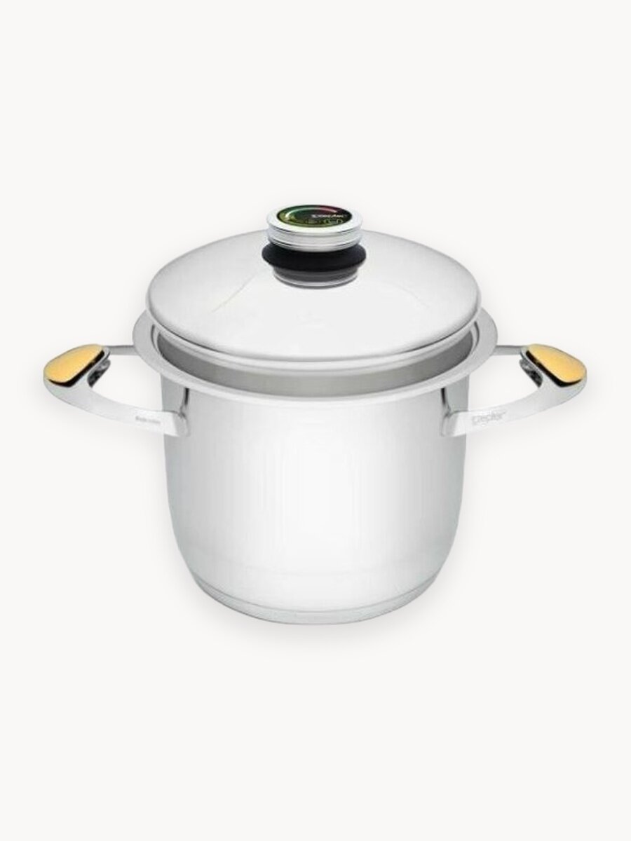 Кастрюля Zepter 5 л с крышкой, нержавеющая сталь, диаметр 20 см, для всех типов плит